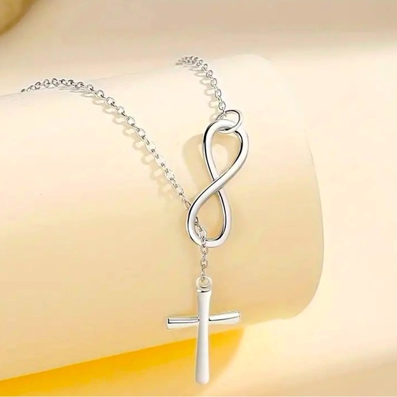 Jewelry | New Silver Faithhopelove Infinity Cross Pendant Necklace ...